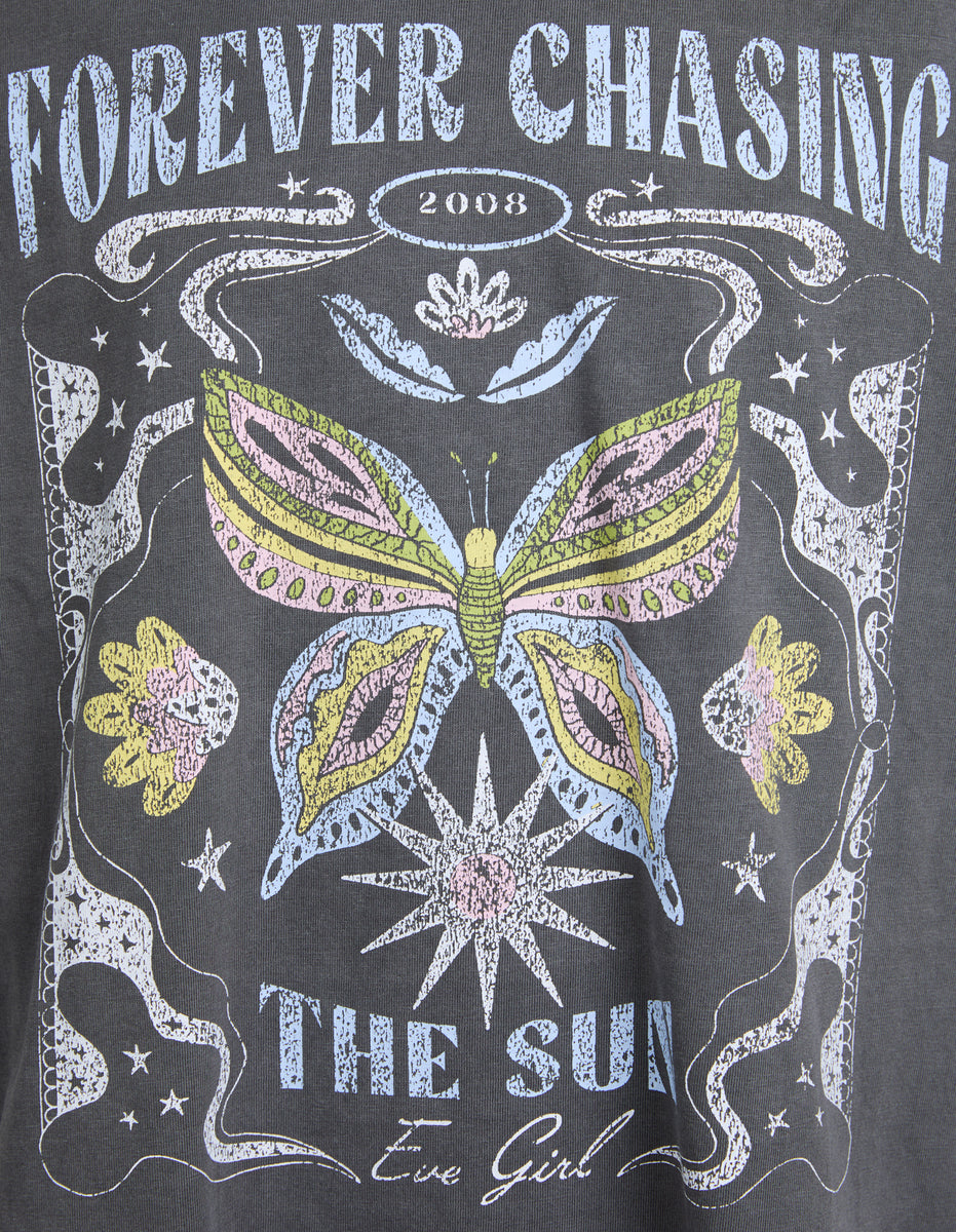 Eve Girl - Chasing The Sun Tee - Charcoal – Wrapped Cootamundra