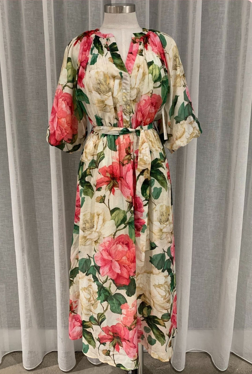 Beautiful Stories - Botanical Rose Billow Dress – Wrapped Cootamundra